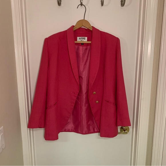 Kasper | Jackets & Coats | Hot Pink Suit Jacket | Poshmark